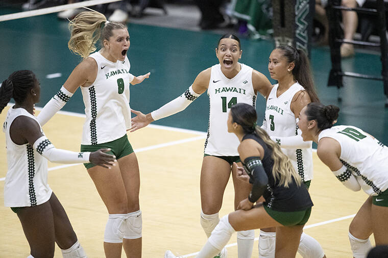 After fourth set collapse, Rainbow Wahine beat Portland in 5 | Honolulu ...